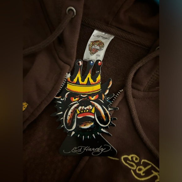 Ed Hardy | Tops | Vintage Ed Hardy Tags Still On Rare Y2k Jacket Not ...